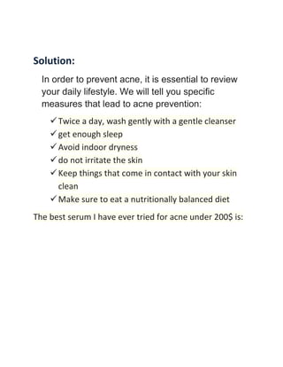 Common Skin Problems and their solutions for healthy skin.pdf