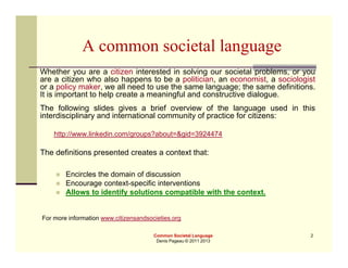 Common societal language | PPT