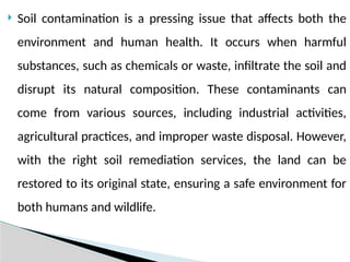 Common Soil Contaminants and Effective Remediation Strategies | PPT