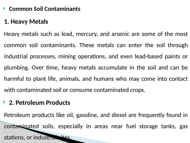 Common Soil Contaminants and Effective Remediation Strategies | PPT