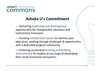 Ashoka U Commons Overview | PDF
