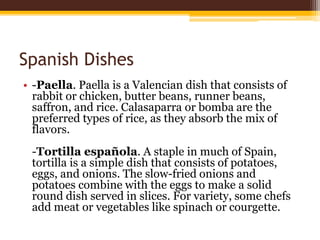 Common Spanish Dishes | PPT