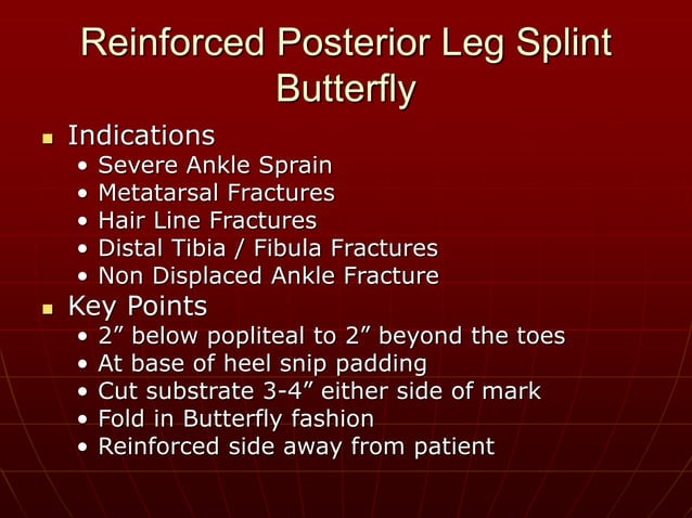 Common Splinting Techniques.ppt | Death, Injury, or Military Conflict ...