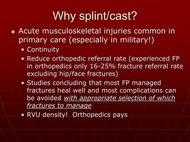 Common Splinting Techniques.ppt | Death, Injury, or Military Conflict ...