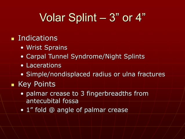 Common Splinting Techniques.ppt | Death, Injury, or Military Conflict ...