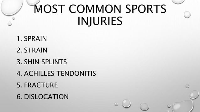 Common Sports Injuries | PPTX