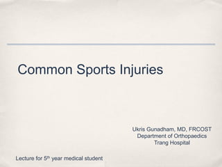 Common sports injuries.2560