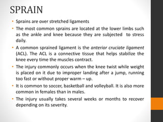 Common sports injuries | PPTX