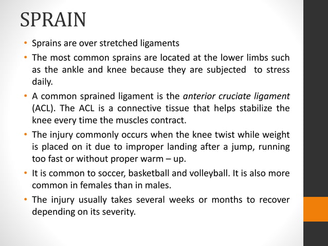 Common sports injuries | PPTX