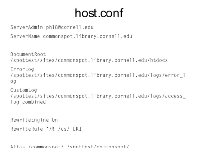 Commonspot installation at cornell university library | PPT