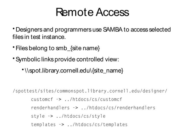 Commonspot installation at cornell university library | PPT