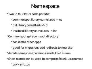 Commonspot installation at cornell university library | PPT