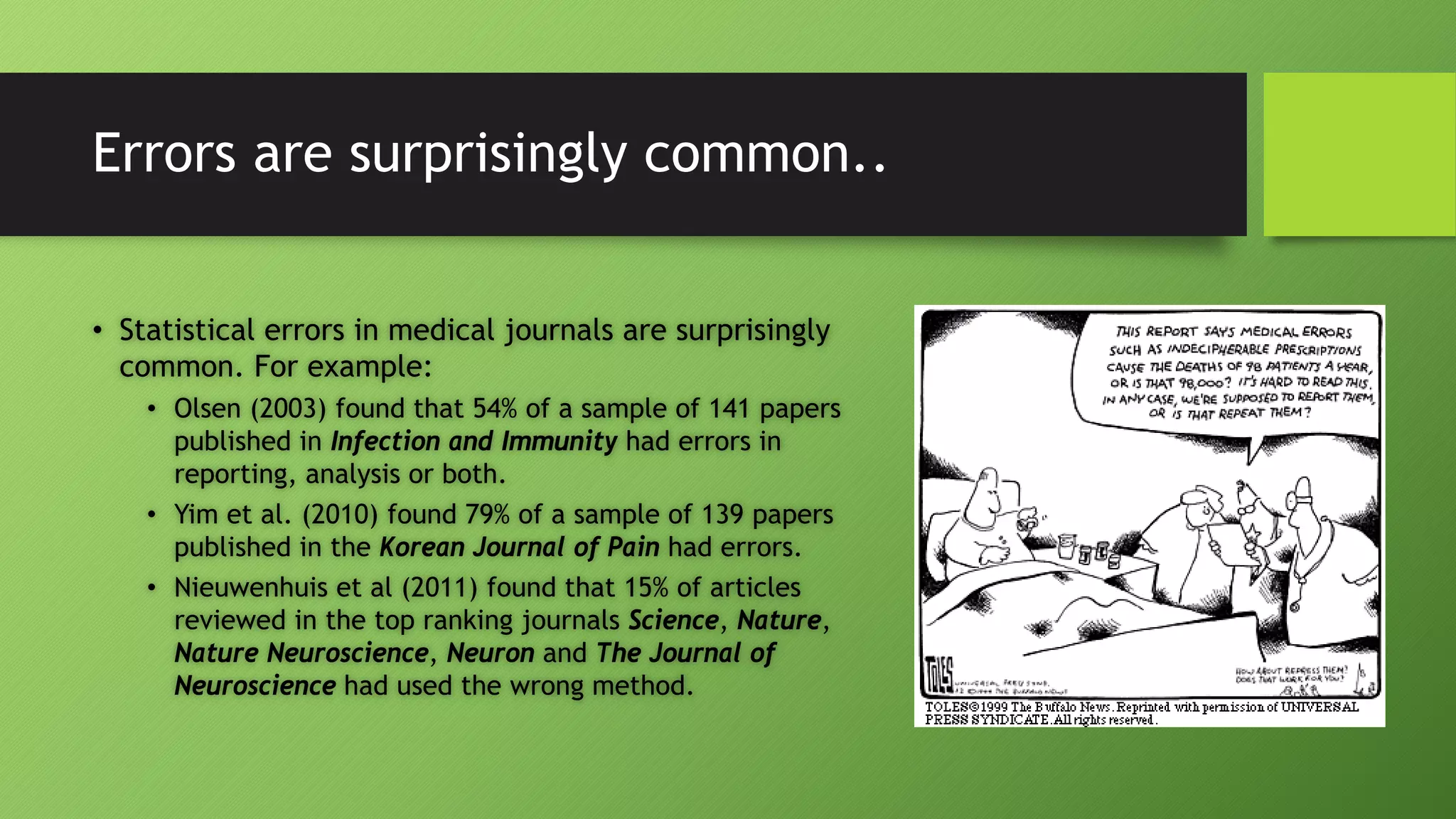 Common statistical errors in medical publications | PDF