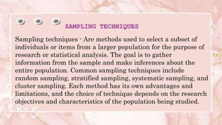 Common Statistical tools and guides test | PPT