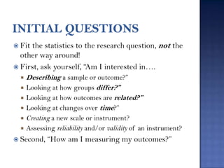 Commonly Used Statistics in Survey Research | PPTX