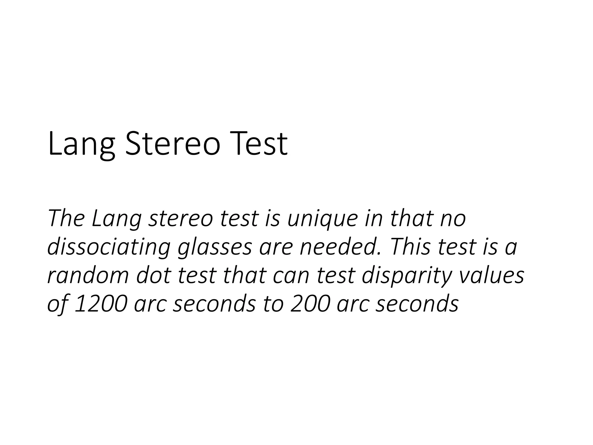 Common stereopsis test | PPT