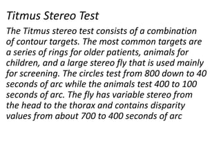 Common stereopsis test | PPT
