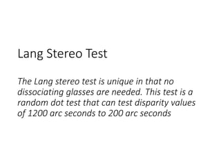 Common stereopsis test | PPT