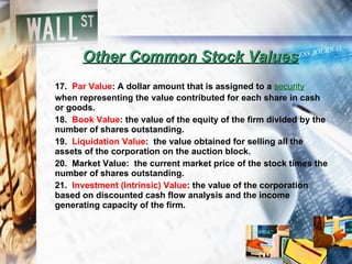 Common stock basics | PPT