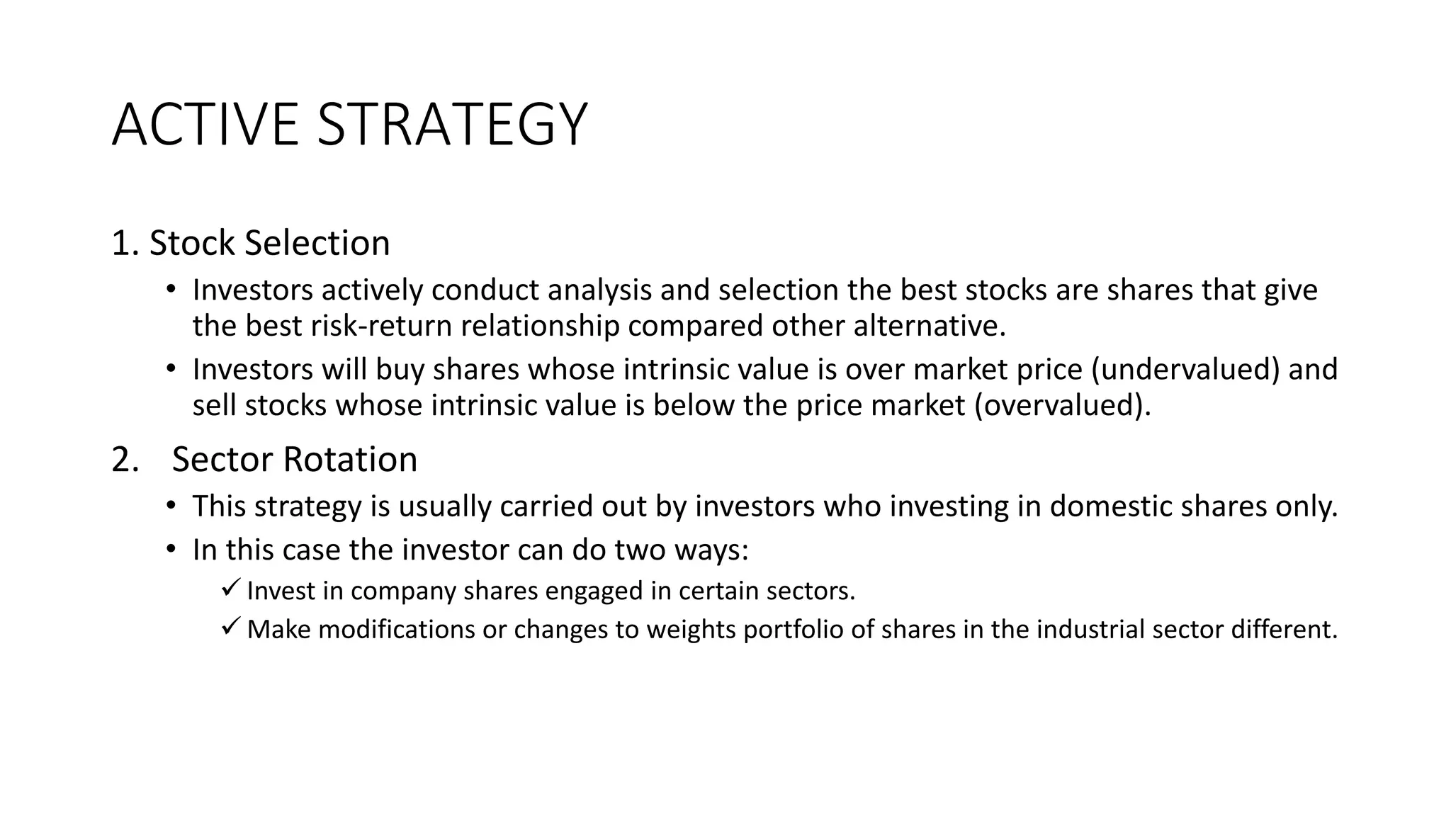 Common stocks strategy and analysis | PPTX