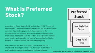 Common Stock v. Preferred Stock | PDF