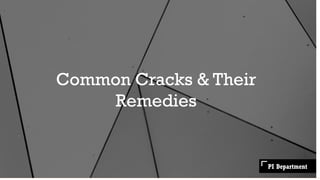 Common Structural Defects in building construction | PPTX