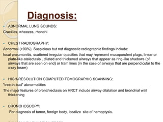Common suppurative diseases of lung- Bronchiectasis...! | PPTX
