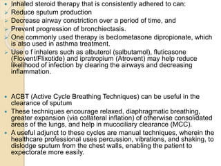 Common suppurative diseases of lung- Bronchiectasis...! | PPTX