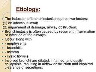 Common suppurative diseases of lung- Bronchiectasis...! | PPTX
