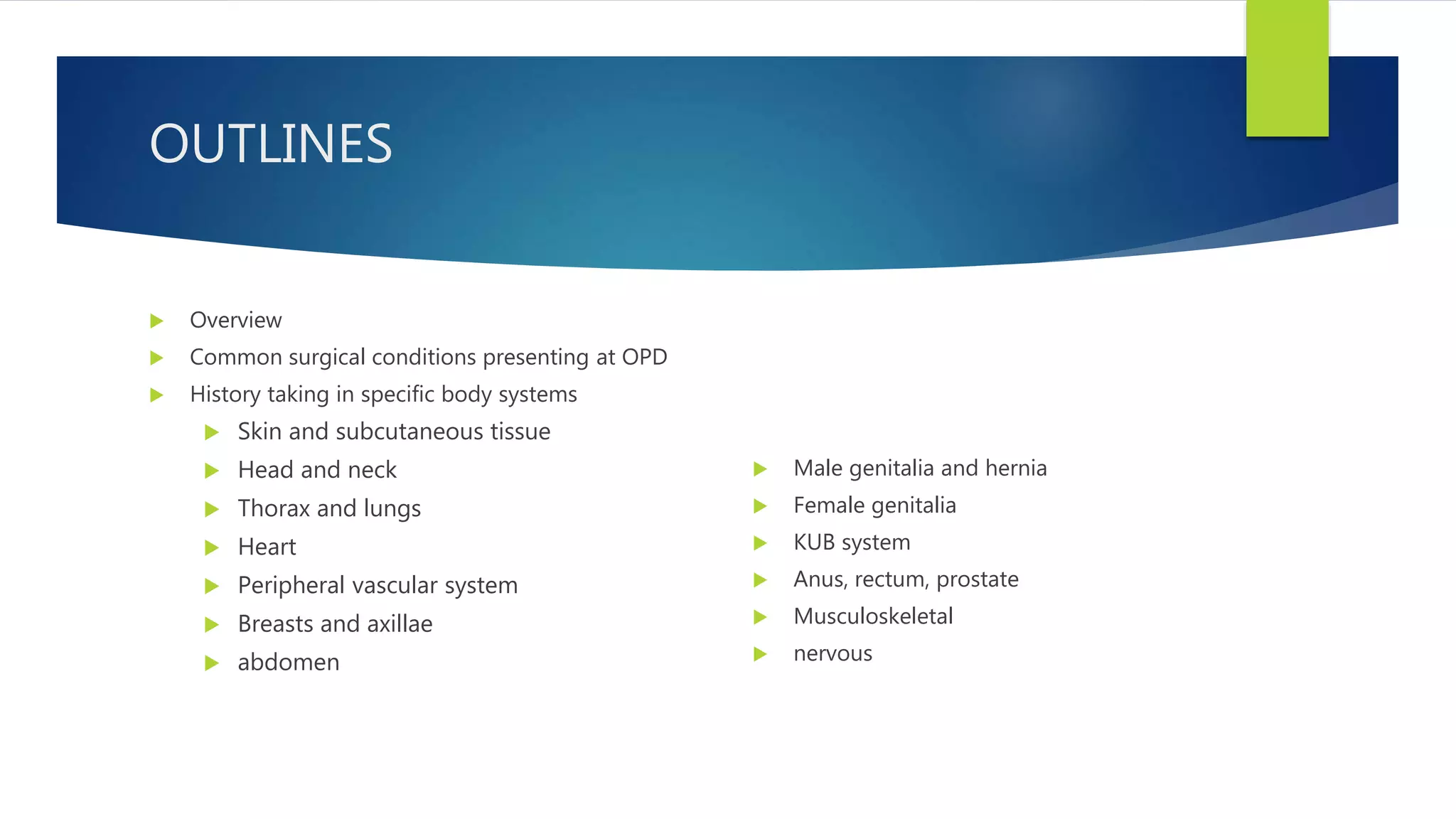 Common surgical condition at opd for nurses | PPTX