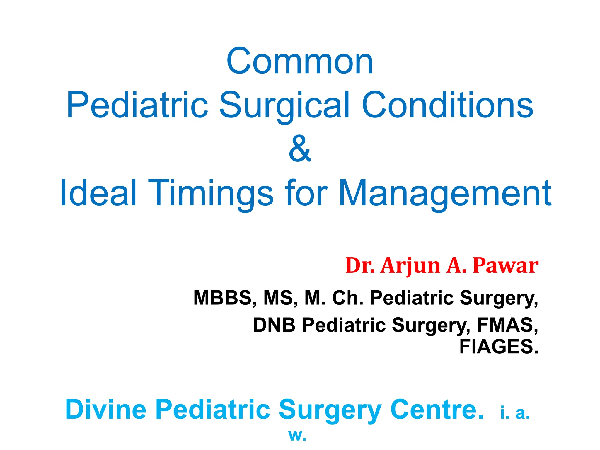 Common Surgical conditions in kids | PPTX