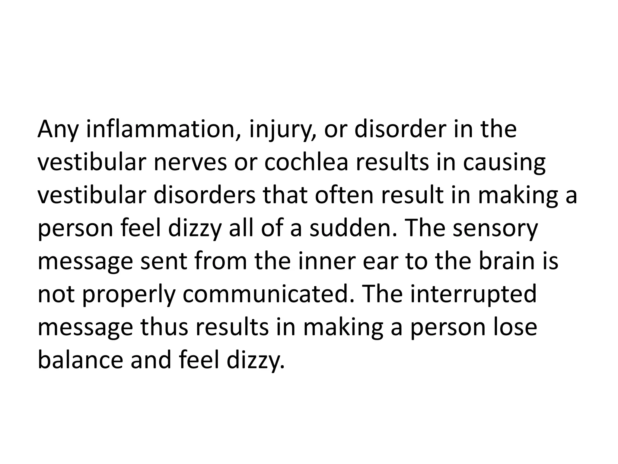 Common symptoms of vestibular disorders | PPTX