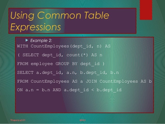 Common table expressions