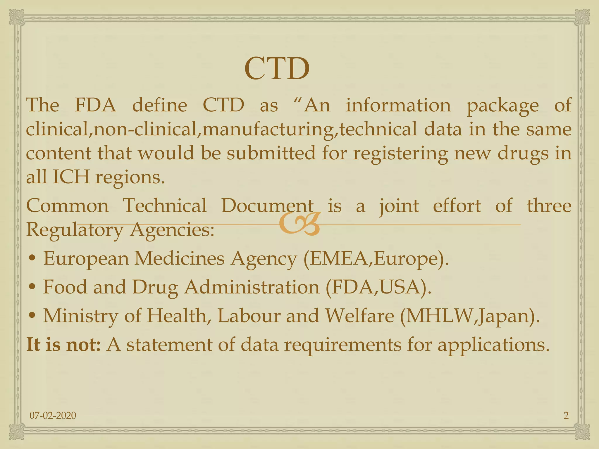 Common techanical document(ctd) | PPTX