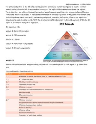 Common technical document (CTD) and electronic common technical ...