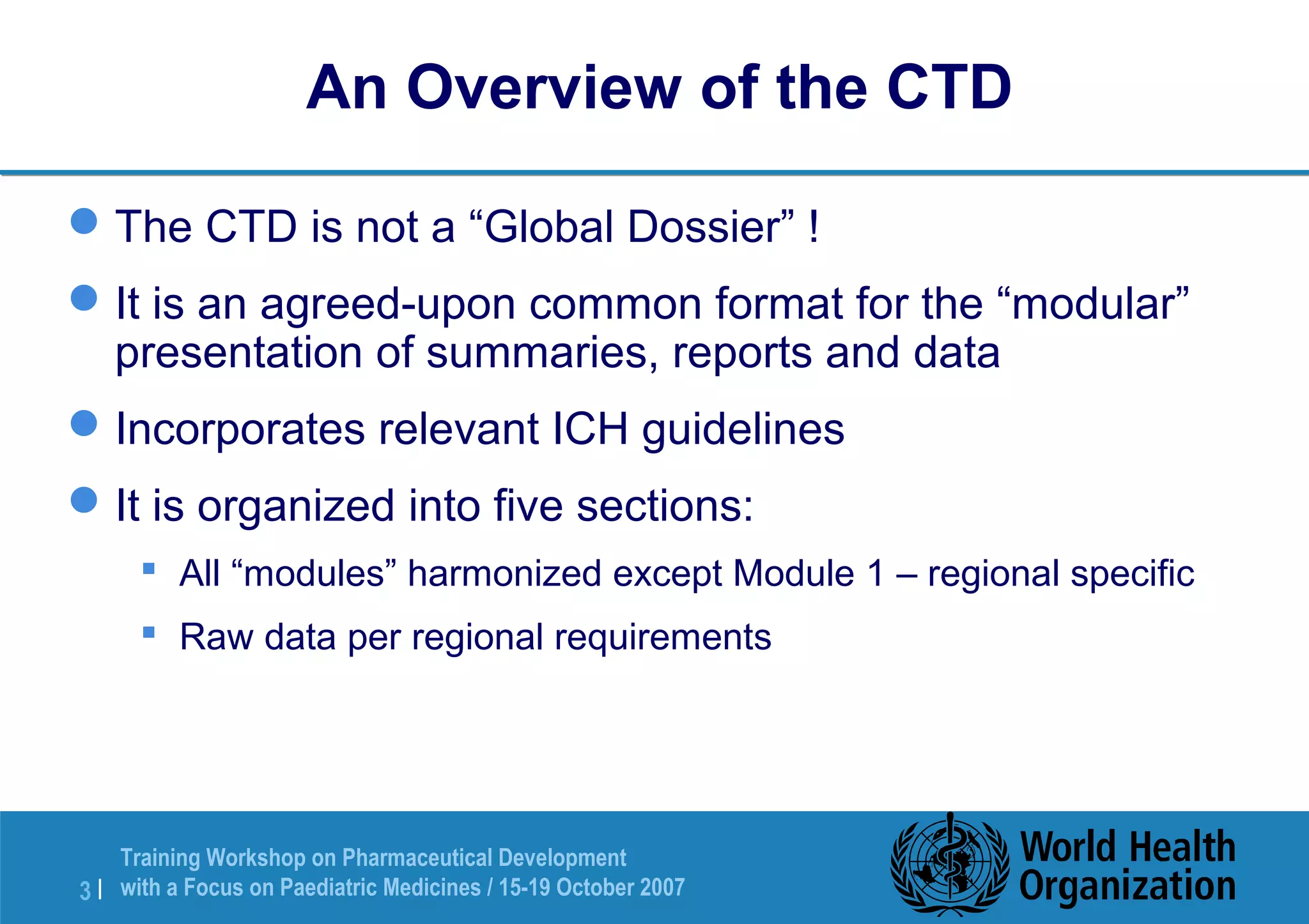 Common technical document (CTD – ICH) | PPT