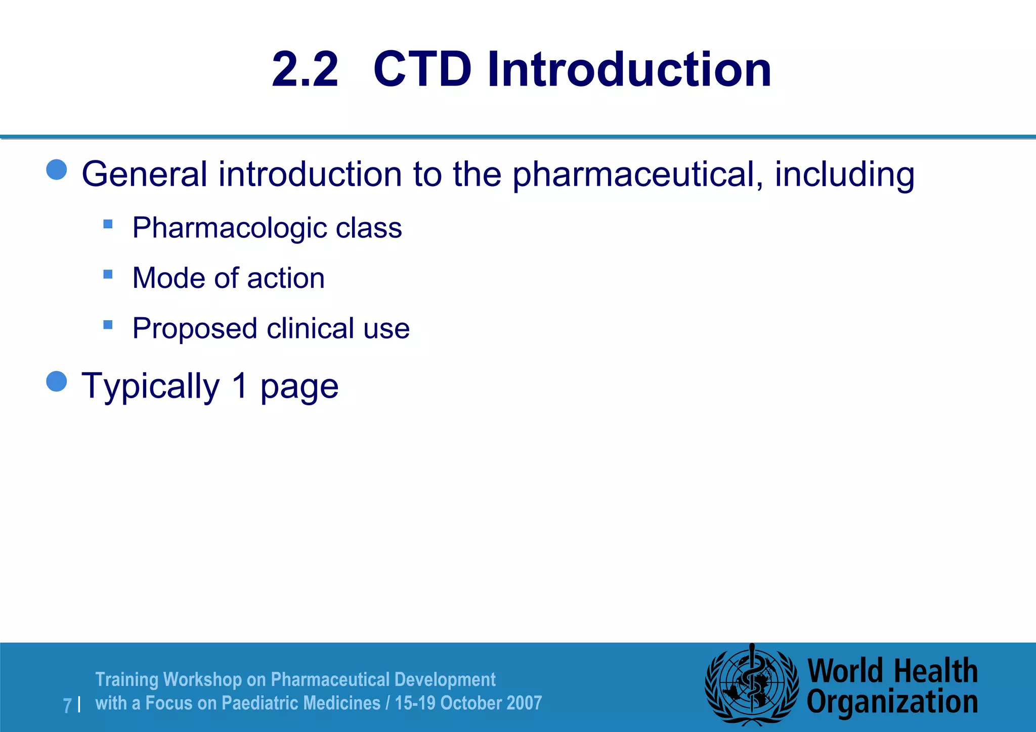 Common technical document (CTD – ICH) | PPT