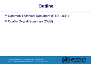 Common technical document (CTD – ICH) | PPT