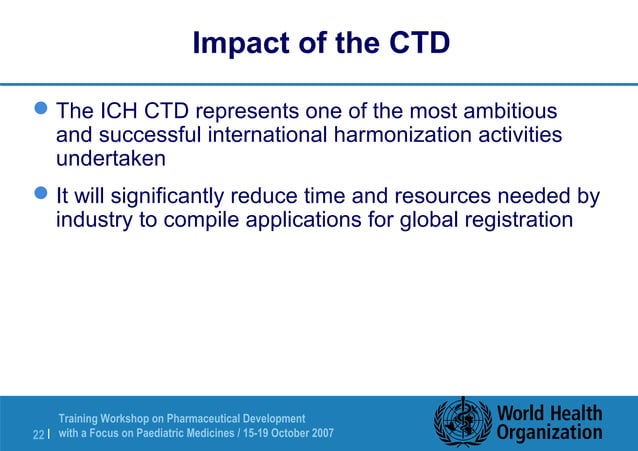 Common technical document (CTD – ICH) | PPT | Pharmaceutical Industry ...