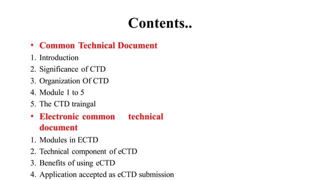 COMMON TECHNICAL DOCUMENT & ELECTRONIC COMMON TECHNICAL DOCUMENT.pptx
