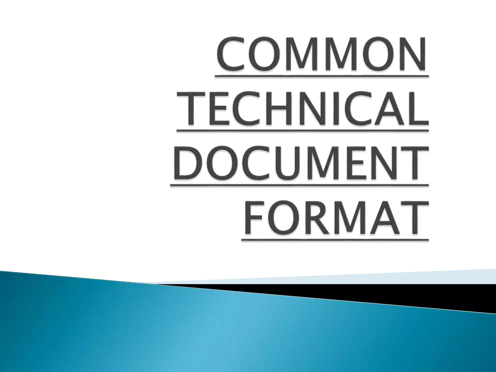 Common technical document format | PPTX