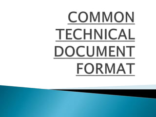 Common technical document format | PPTX