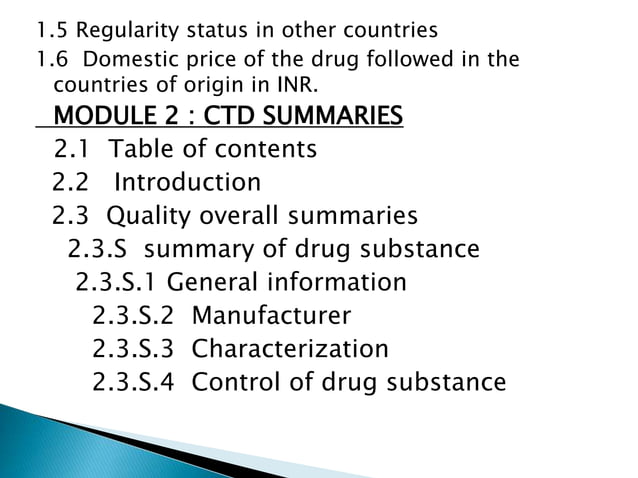 Common technical document format | PPTX | Pharmaceutical Industry ...