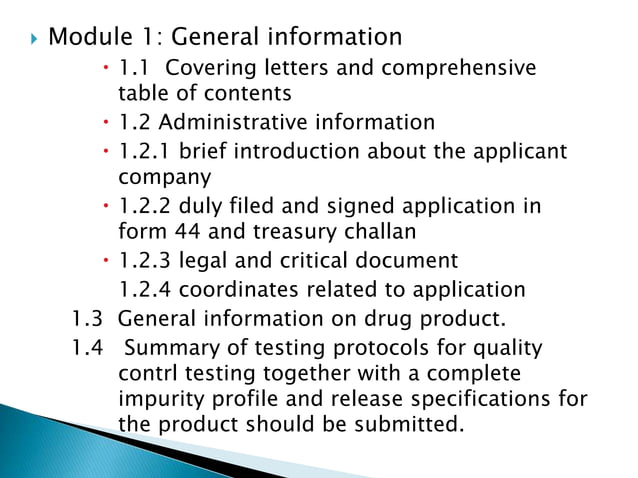 Common technical document format | PPTX | Pharmaceutical Industry ...