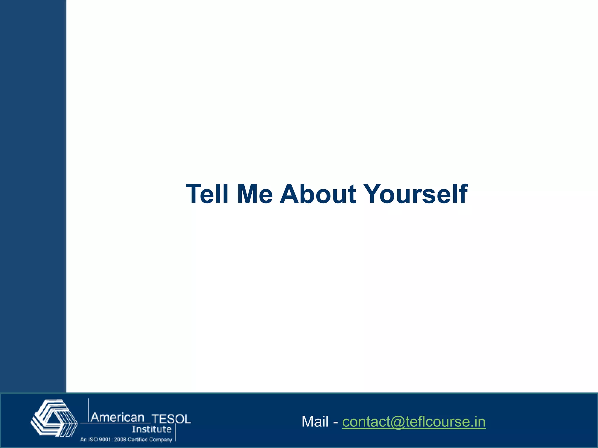 Common tefl interview questions | PPT