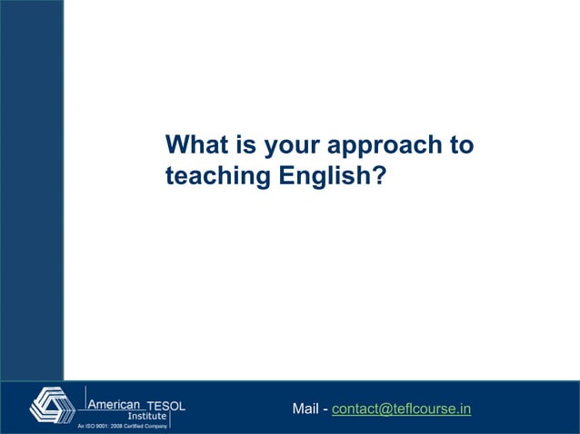 Common tefl interview questions | PPT