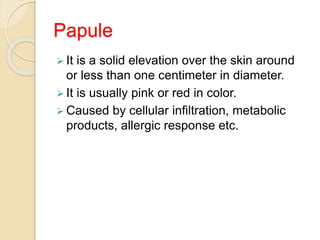 Common terms used in skin diseases. | PPT