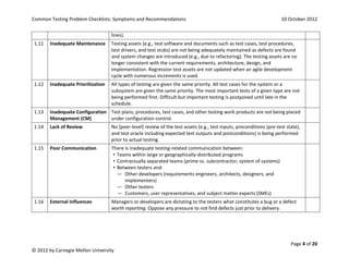 Common Test Problems Checklist | PPT