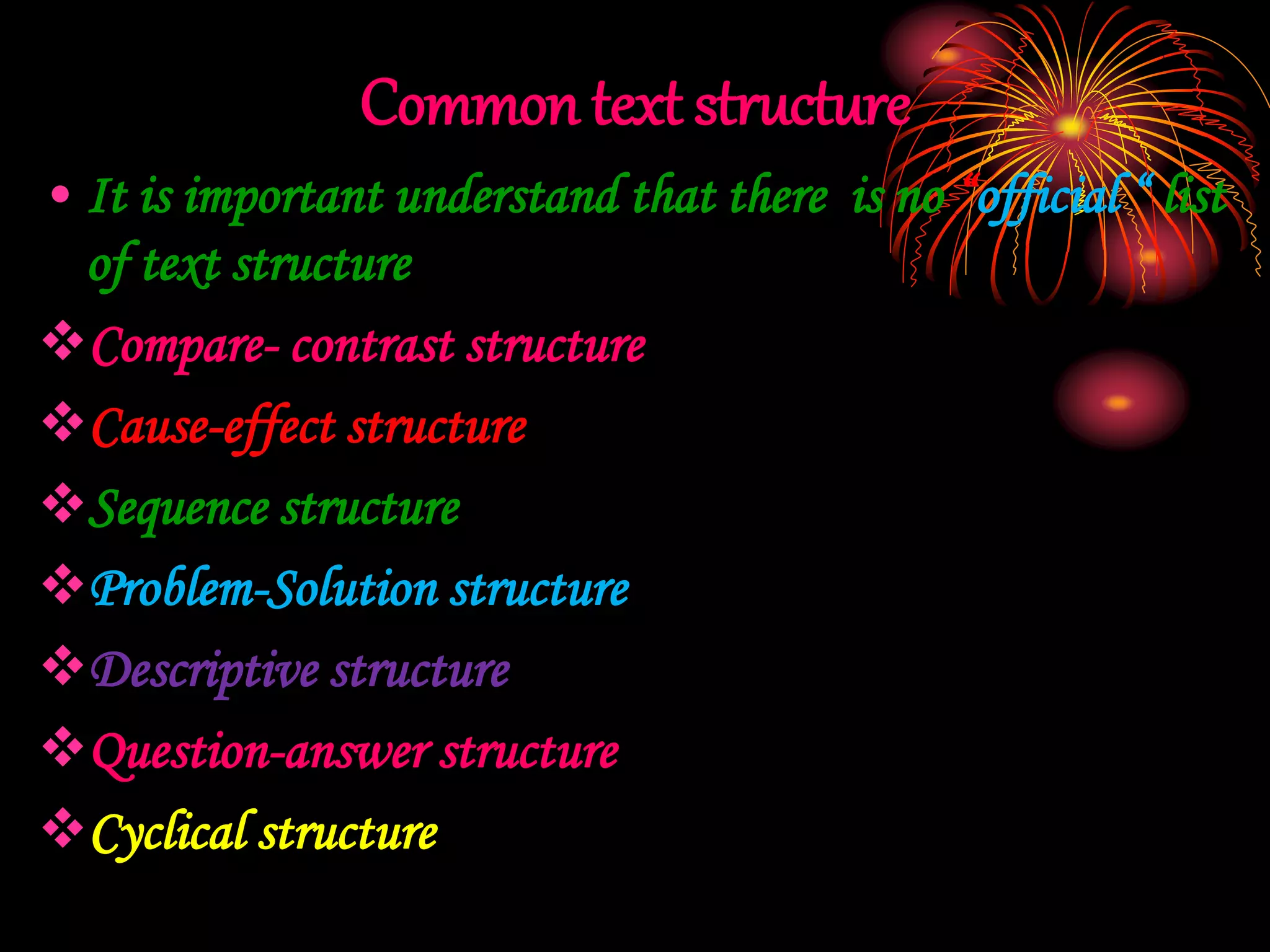 Common text structures | PPTX