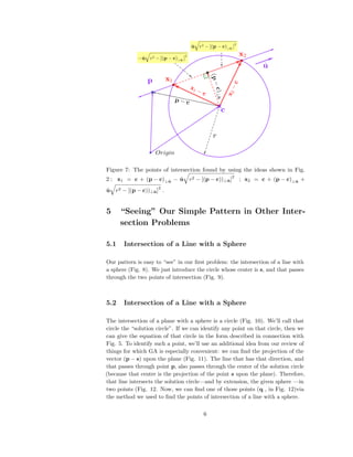 Using a Common Theme to Find Intersections of Spheres with Lines and ...